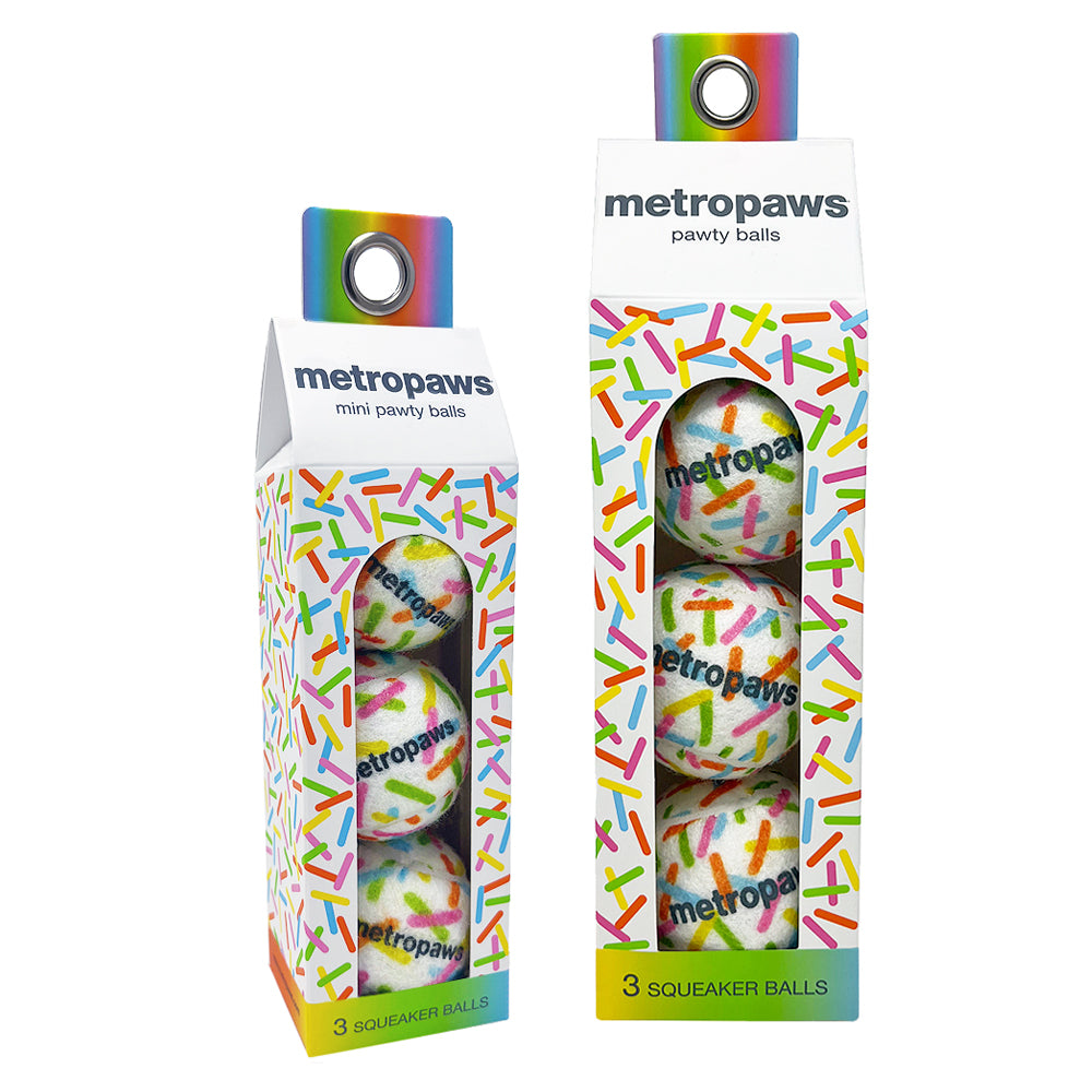 Metro Paws Squeaker Pawty Tennis Balls® – The Metro Paws Shop